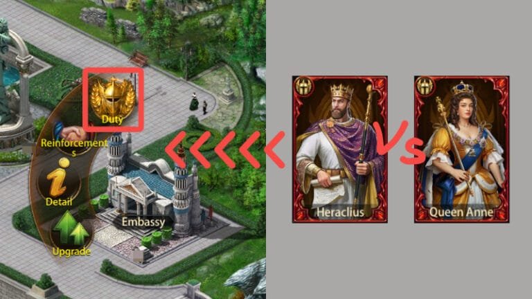 Evony Embassy Officer Comparison: Queen Anne and Heraclius | EvonyRadar